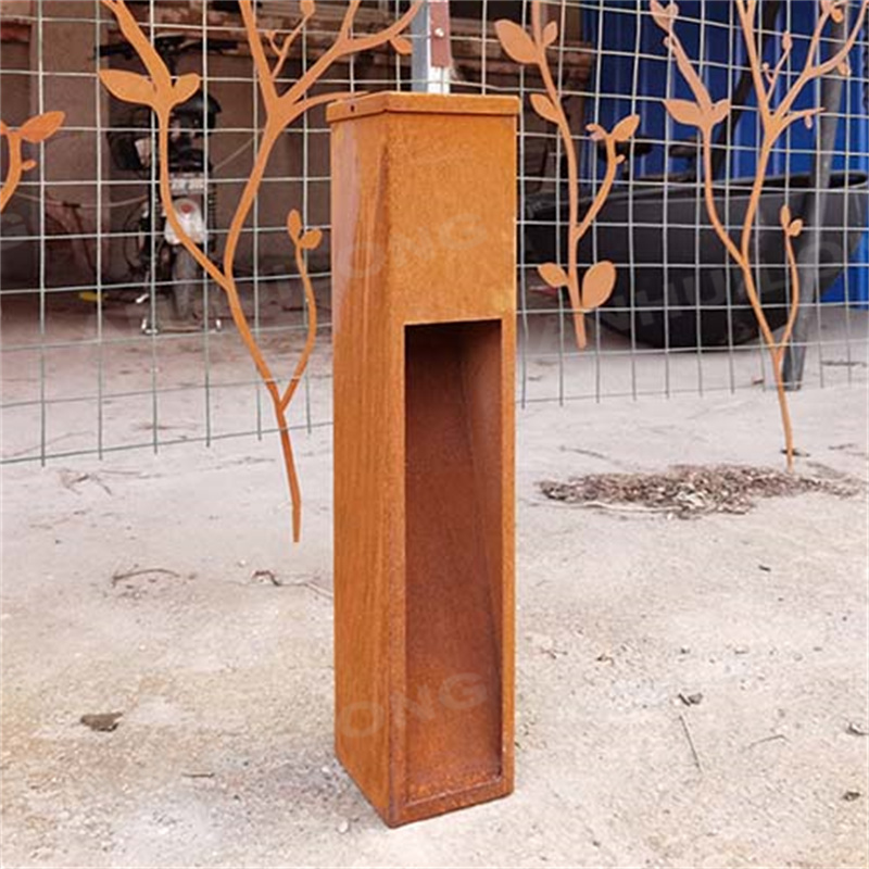 vintage style Corten Lamp For Ornamental Garden-Corten Steel Lights